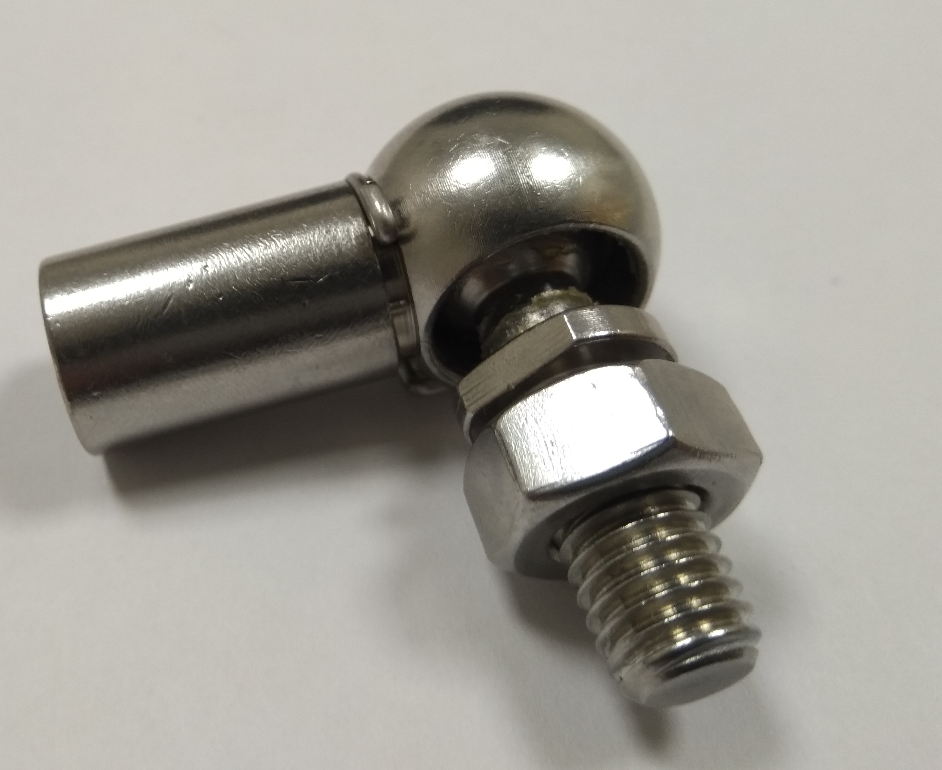 Stainless steel gasspring ball socket connection - www.winel.nl